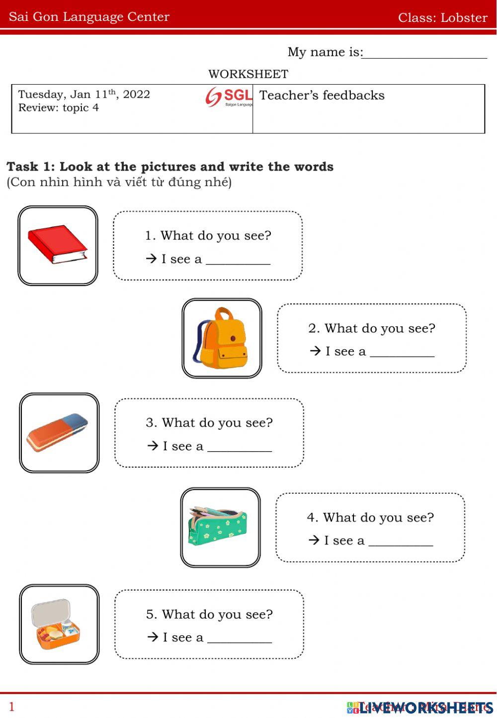 Homework-class Lobster Jan 11th | Dianenguyen96 | Live