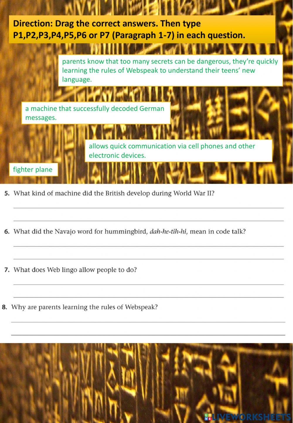 6.1 Scanning for details and drawing conclusions online exercise for ...