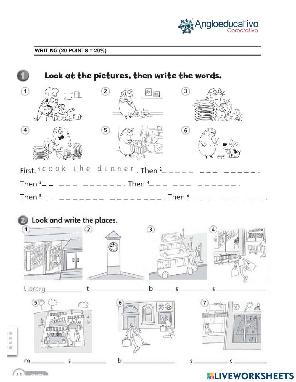 Writing exam fun 3 1788514 | claudia | Live Worksheets