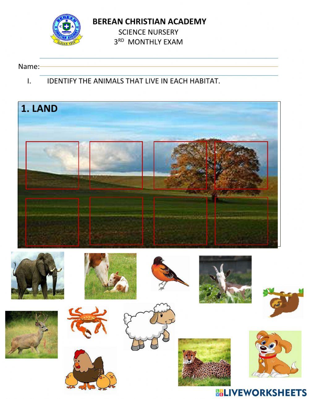 Nursery science 3rd Monthly exam online exercise for | Live Worksheets