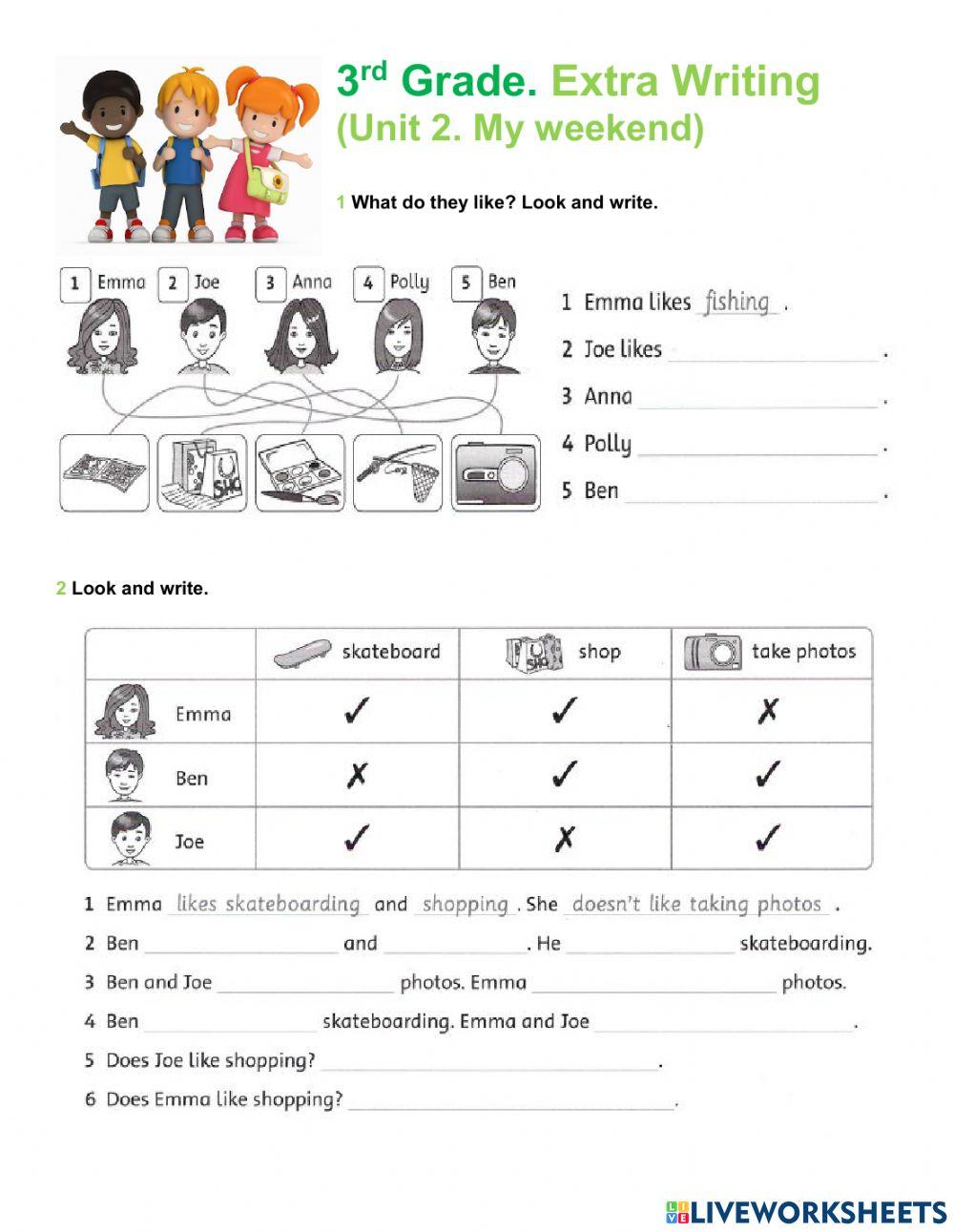 MissElsye | 3rd Grade EXTRA WRITING Unit 2 1789245