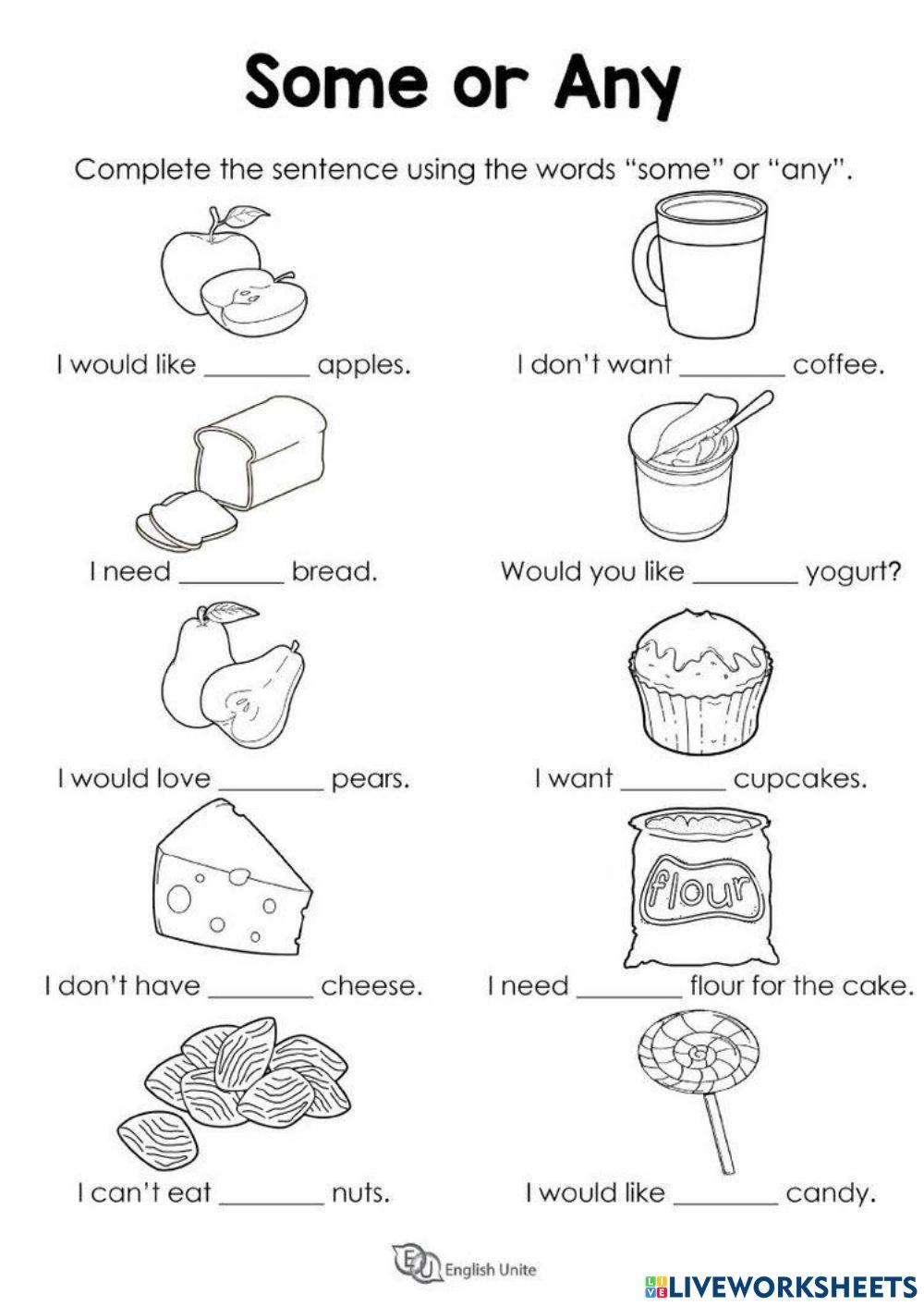 ใบงาน Some any1 online exercise for | Live Worksheets