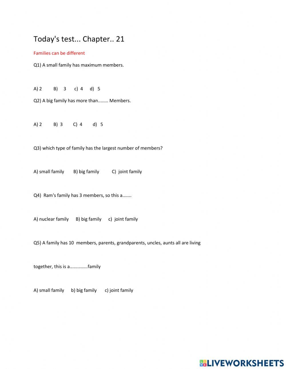 Types of families 1789304 | KULDEEP SINGH | Live