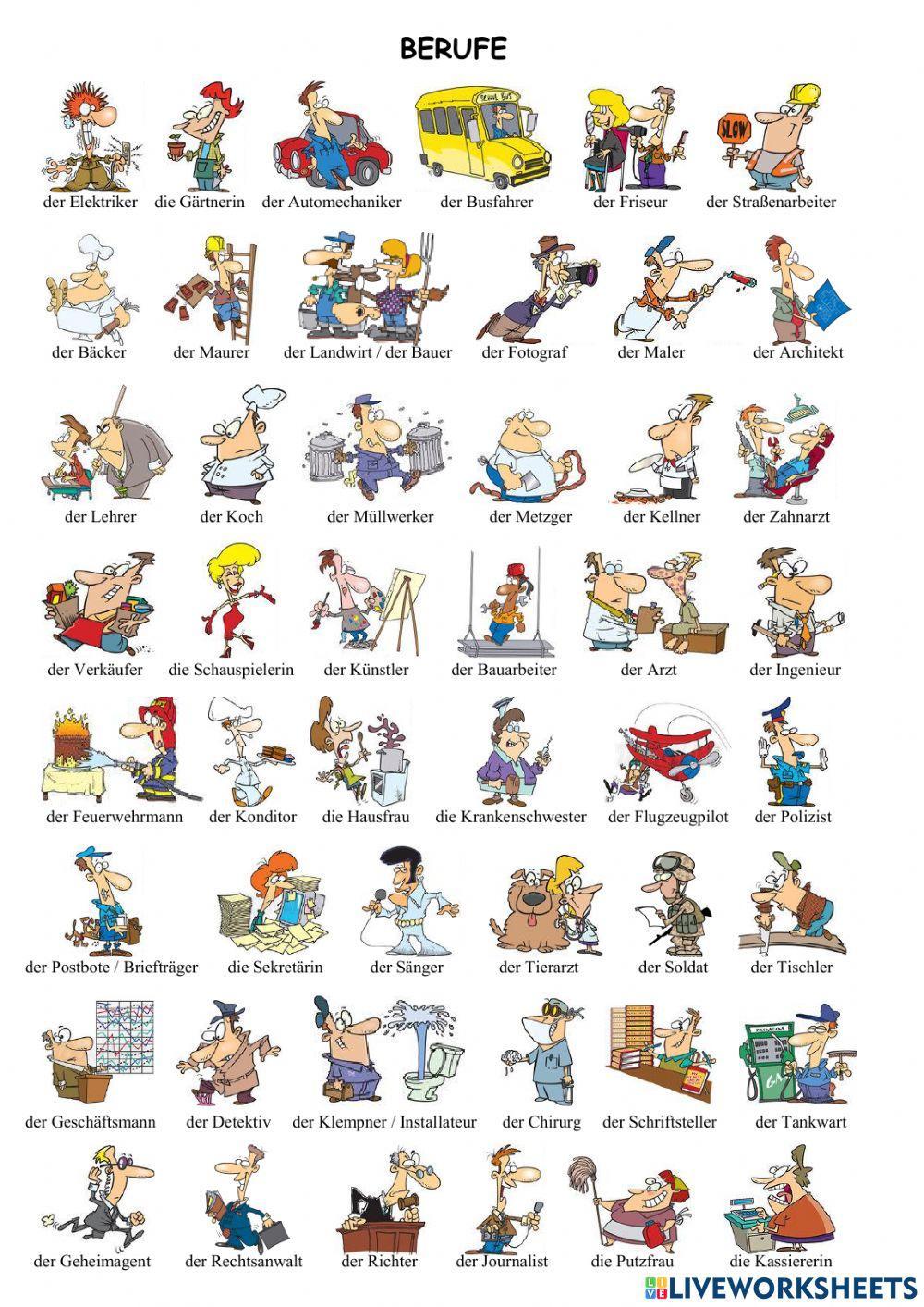 Berufe interactive exercise for Klasse 9 | Live Worksheets