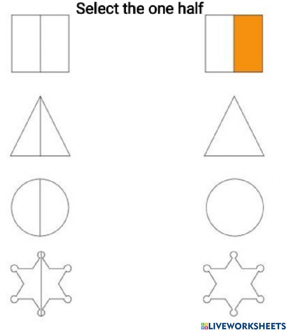 fraction sr kg online exercise for | Live Worksheets