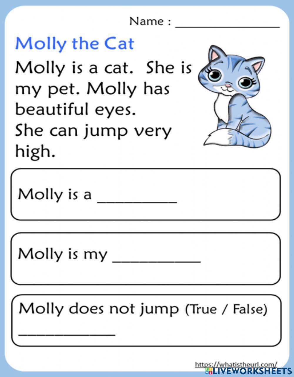 Reading Comprehension online exercise for Kindergarten | Live Worksheets