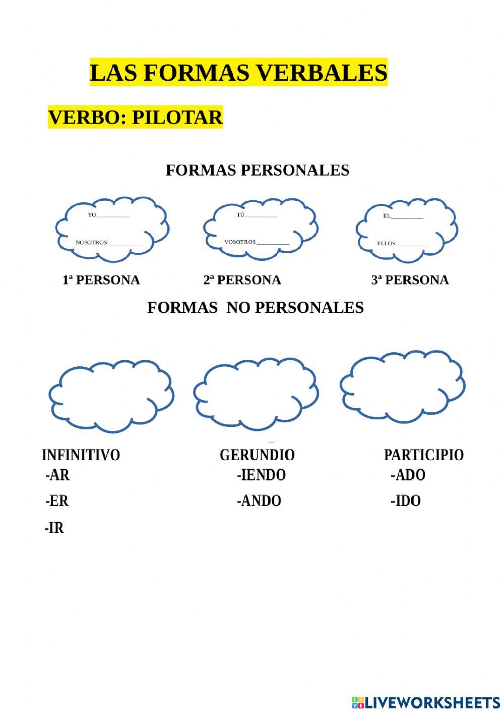 Formas verbales free online activity | Live Worksheets