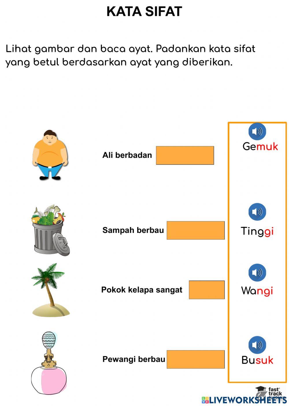 Kata Sifat Dan Kata Benda Worksheet Live Worksheets, 41% OFF Kata Sifat Dan Kata Benda Worksheet Live Worksheets, 41% OFF