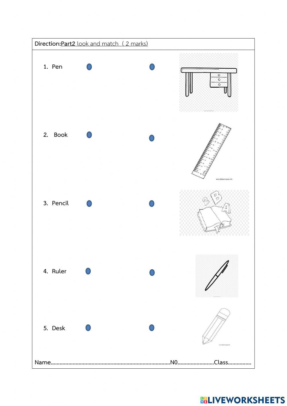 ข้อสอบภาษาอังกฤษเพิ่มเติมป.1 online exercise for | Live Worksheets
