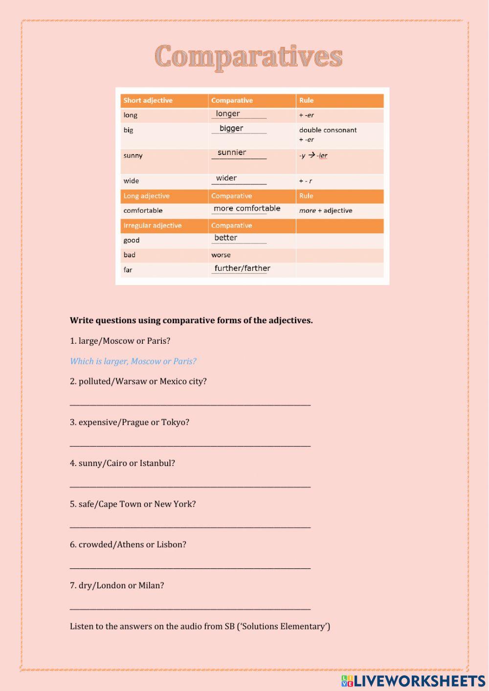 1790668 | Comparatives (Elementary) | linguaweblviv