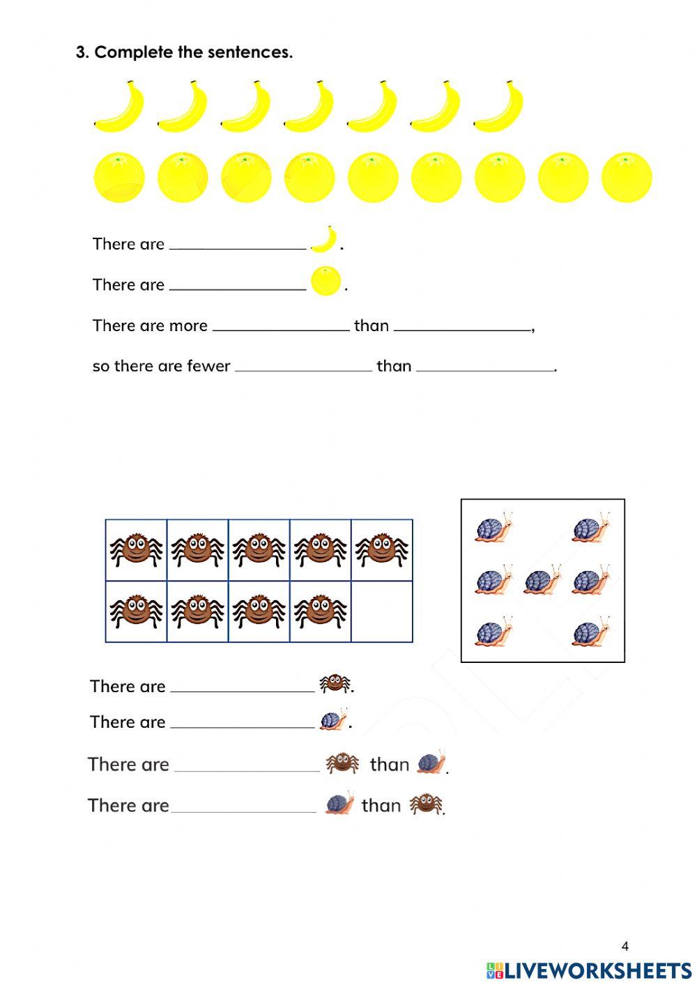 CPM1-Estimate - count - comparing numbers worksheet | Live Worksheets