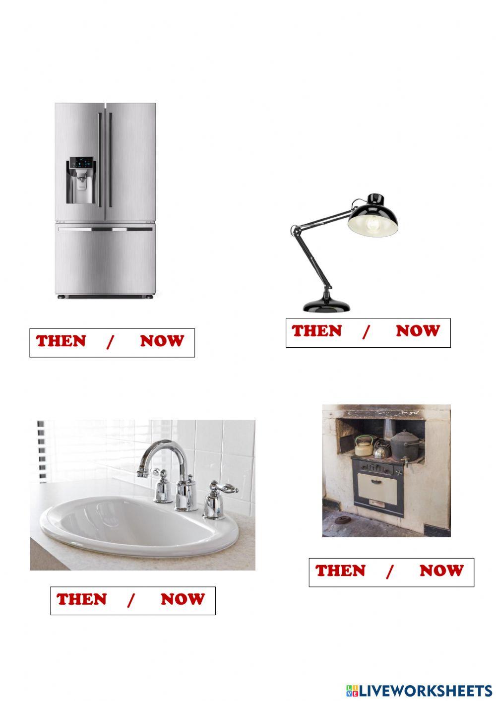 January 13th: Then or now worksheet | Live Worksheets