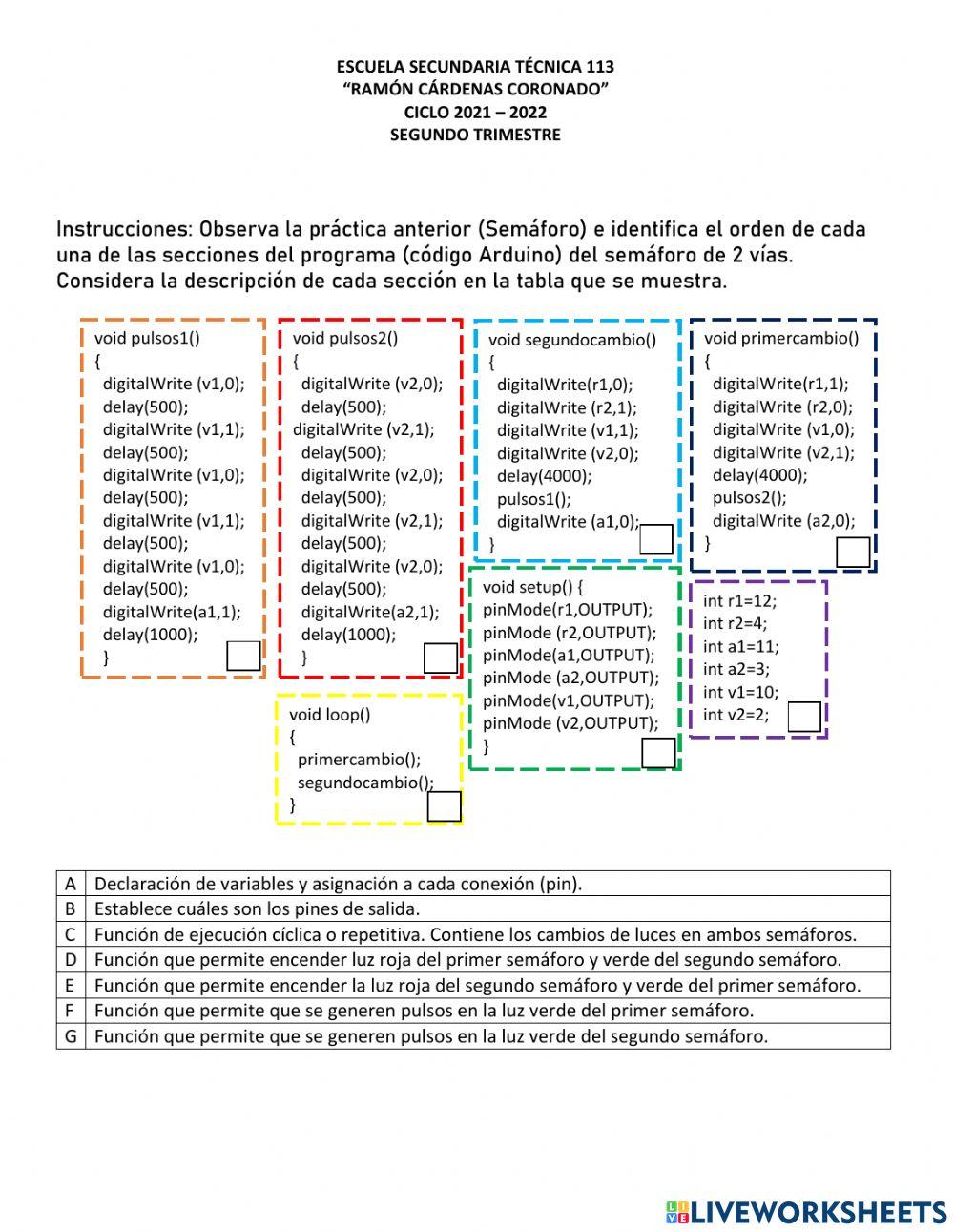 Semaforo 2 vias 1792188 | nohemisias89 | LiveWorksheets