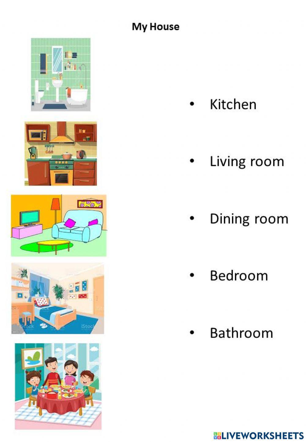 My home interactive exercise for grade1 | Live Worksheets