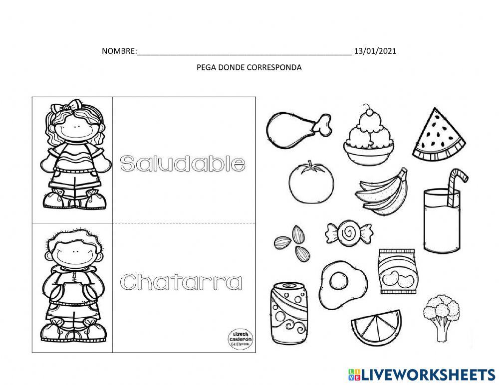Comidas online exercise | Live Worksheets