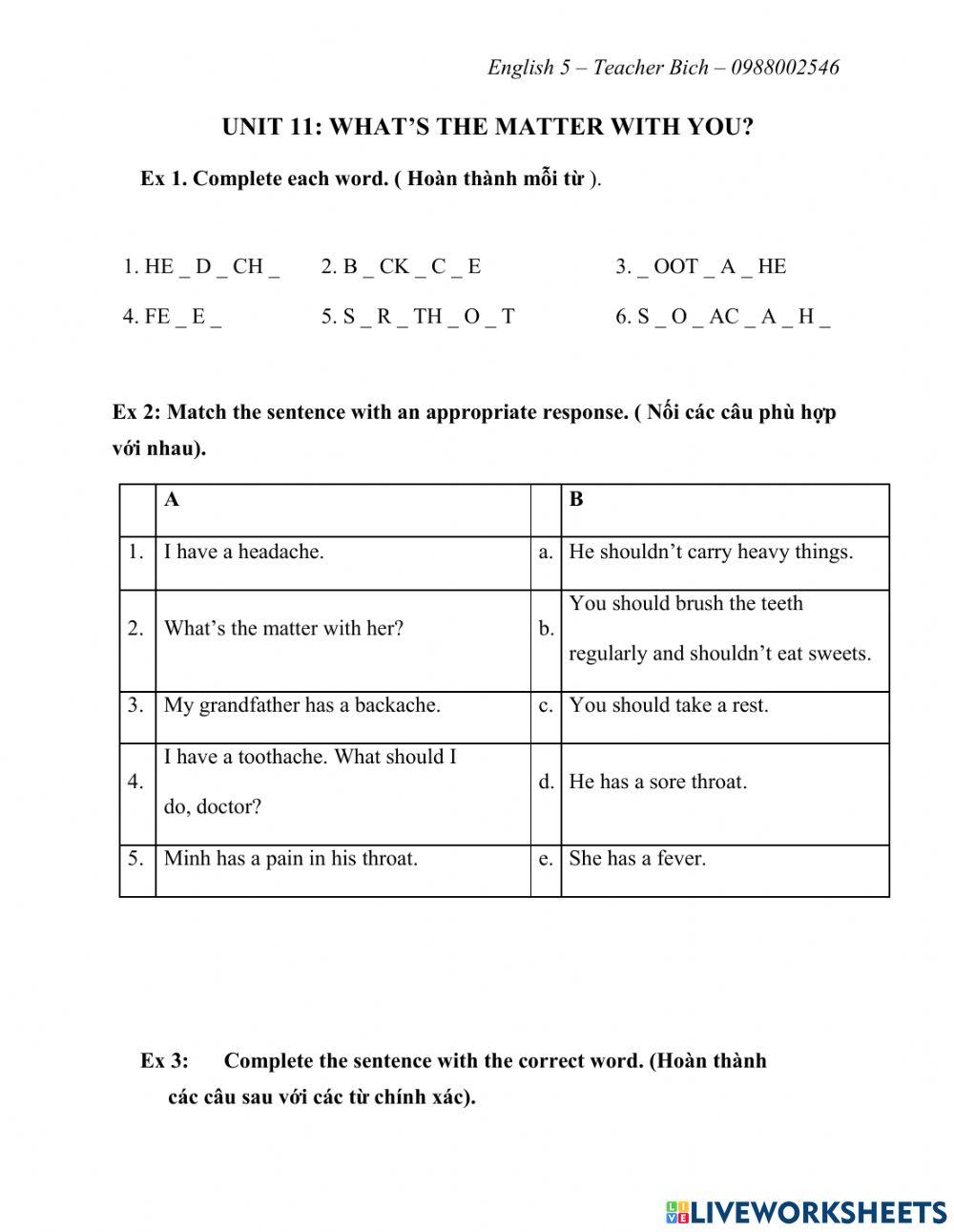 E5- u11 interactive worksheet | Live Worksheets