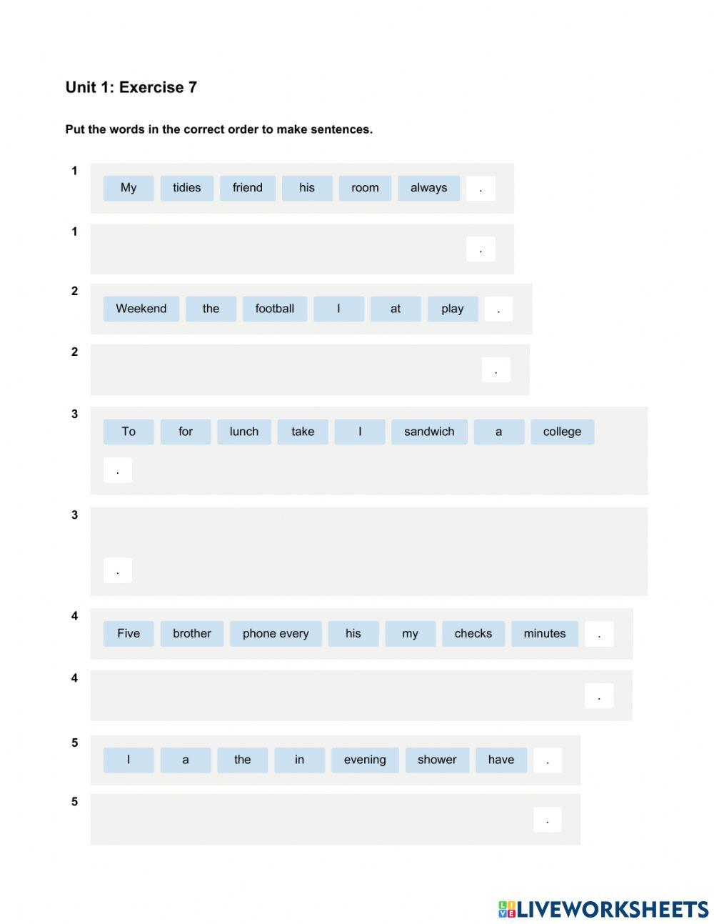 Mindset Foundation - Grammar & Vocabulary Skills Modules - Unit 1 Ex7 ...