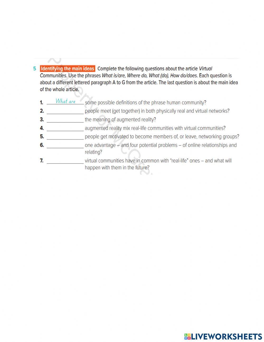 Grade 8 what-who worksheet online exercise for | Live Worksheets