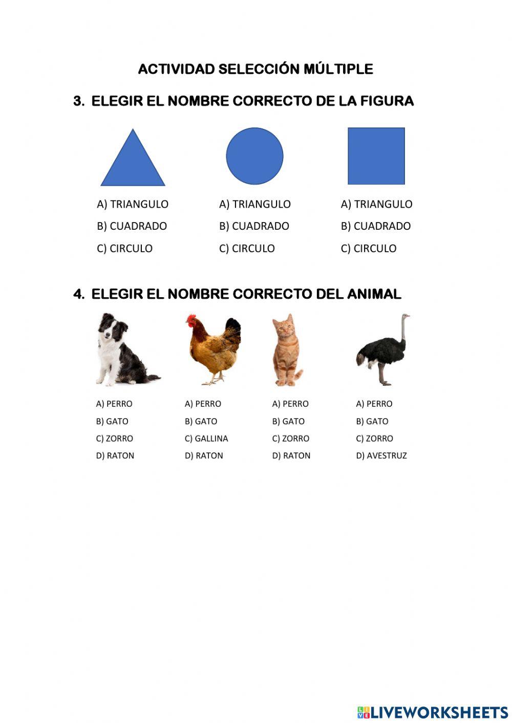 FICHAS INTERACTIVAS online exercise for | Live Worksheets