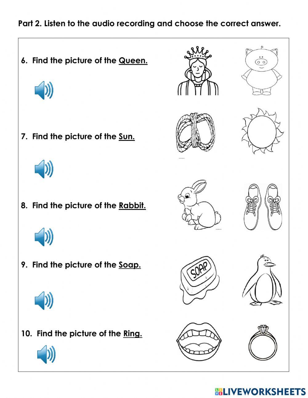 KG 1 Language | Free Interactive Worksheets | 1794757