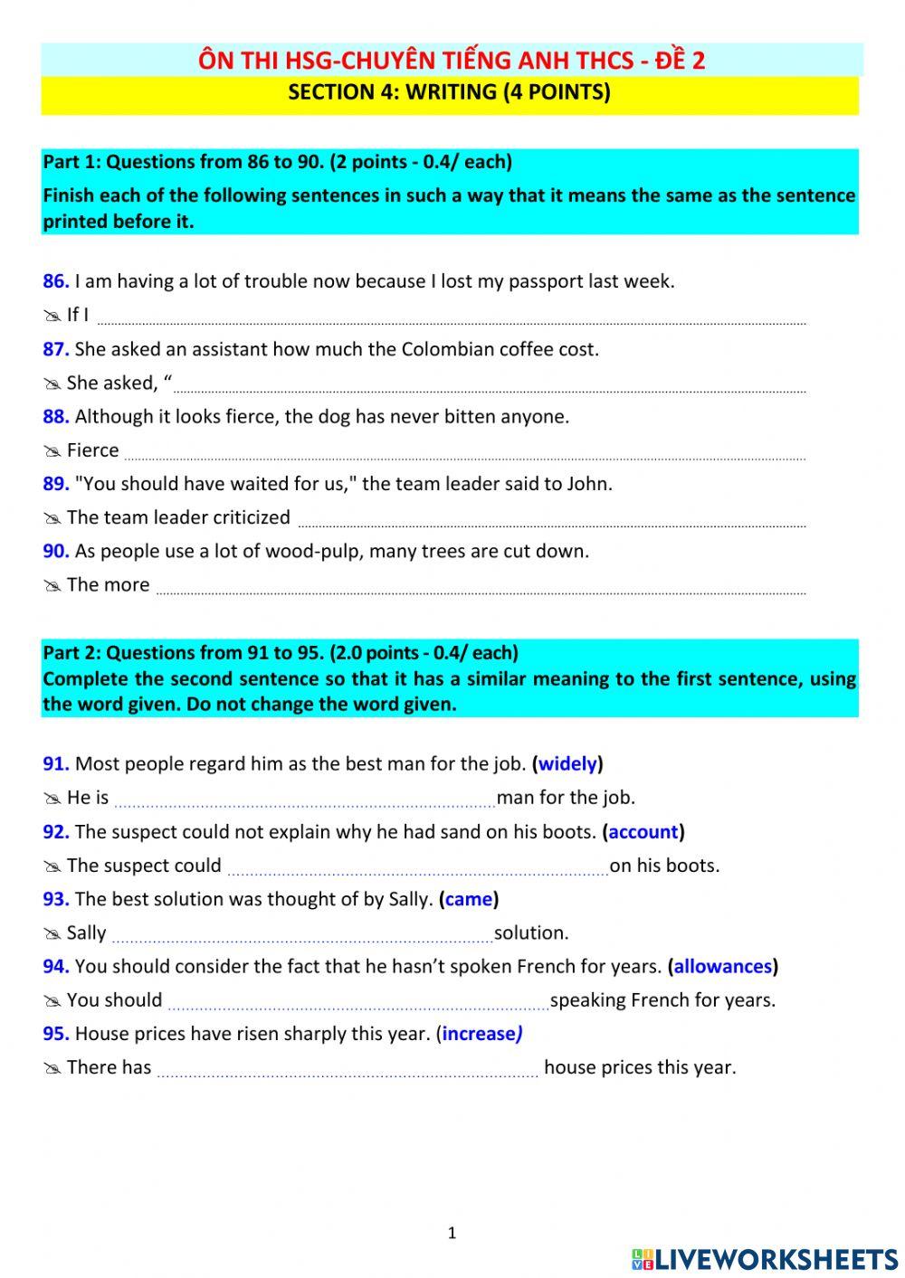 Ôn hsg-chuyên 9-đề 2-p4-writing 1794869 | Đỗ Nguyễn Ngọc