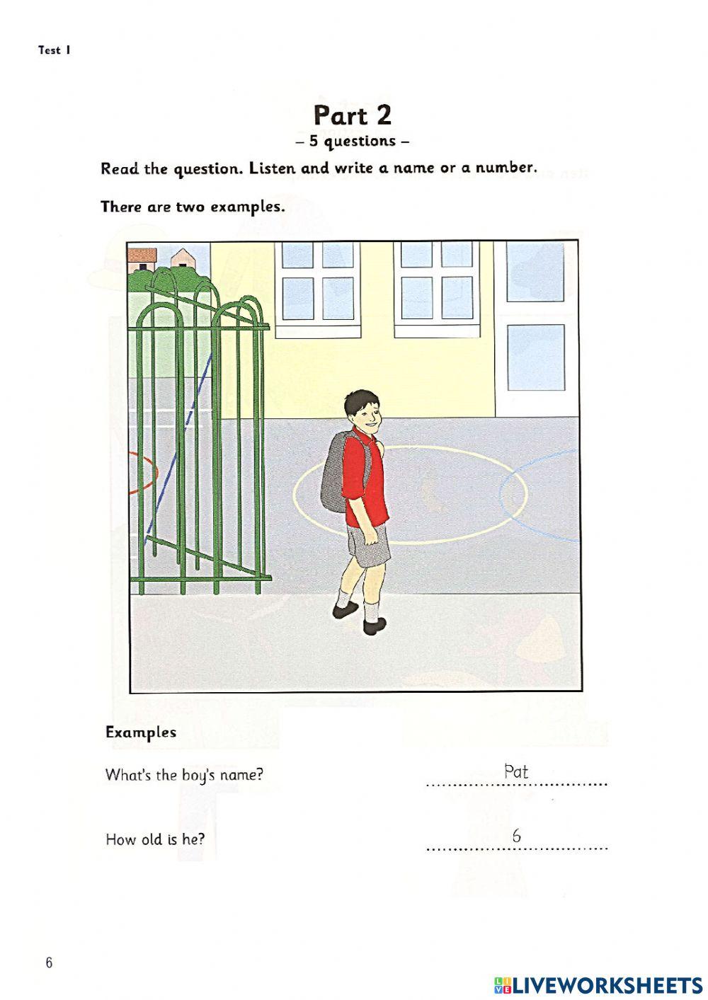 Starter 5- Test… | Free Interactive Worksheets | 2662329