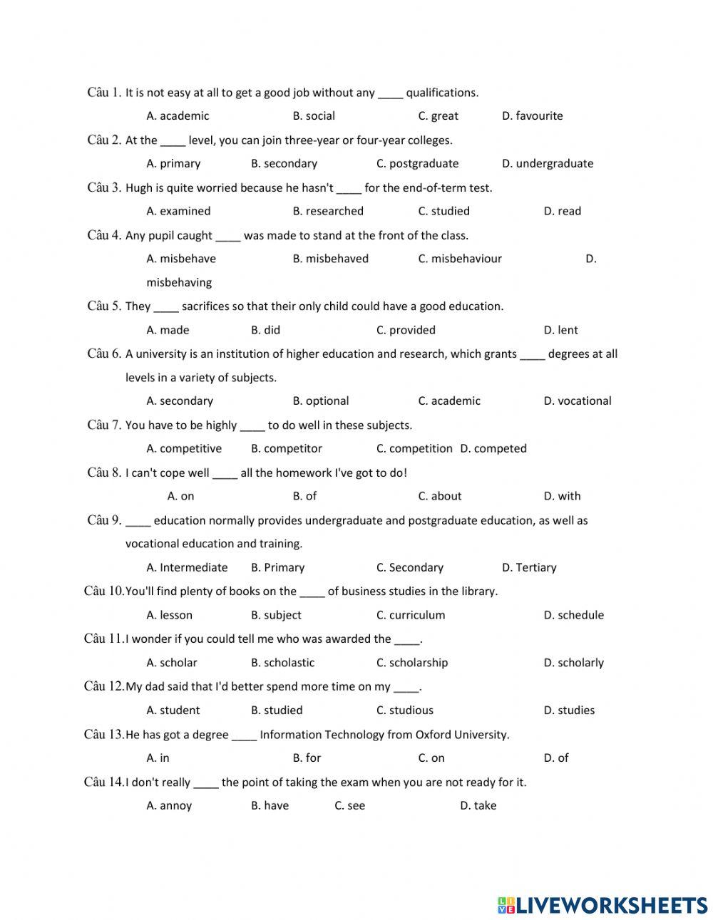 KTra interactive worksheet | Live Worksheets