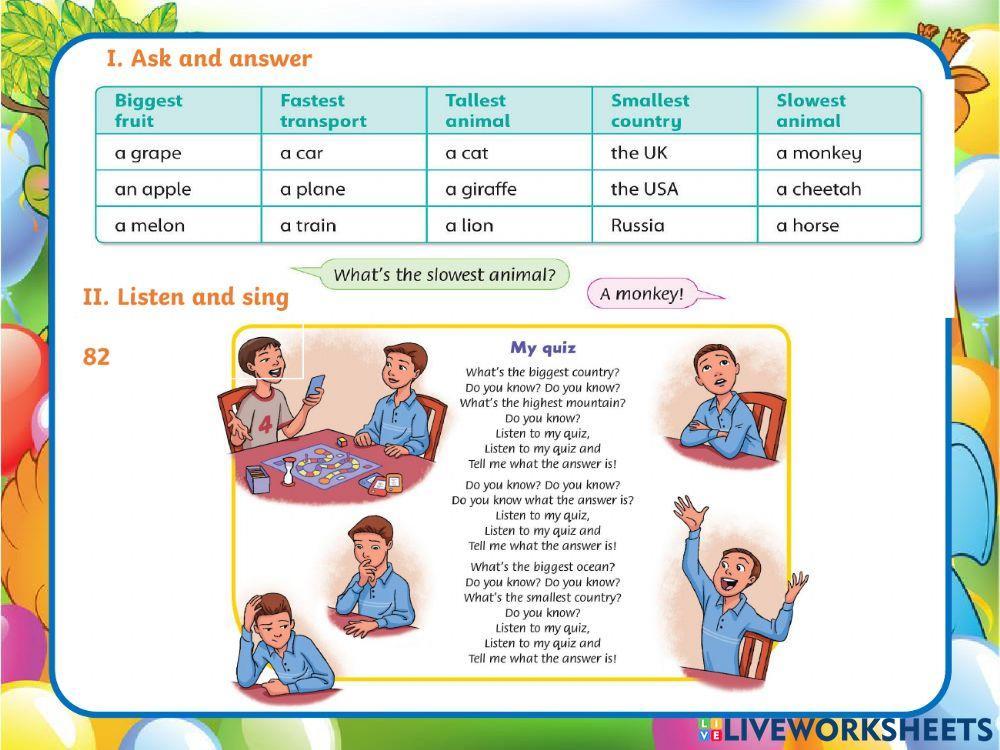 FF3 unit 9 lesson 1 online exercise for | Live Worksheets