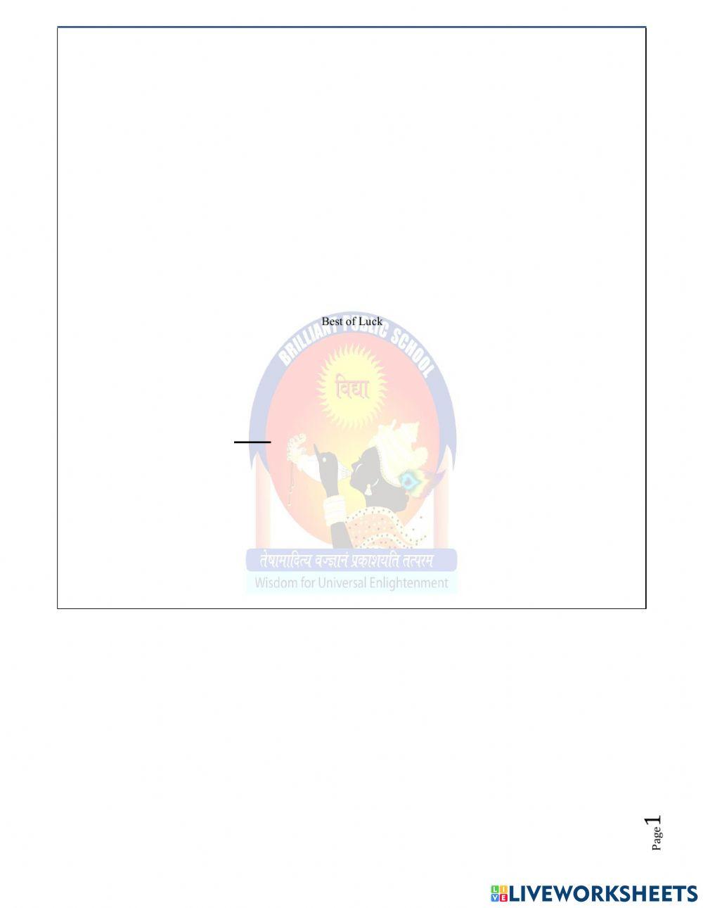 Live Worksheet -04 worksheet | Live Worksheets