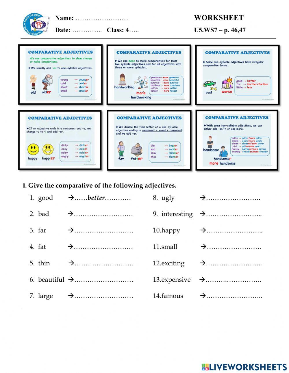 U5.ws7 worksheet | Live Worksheets