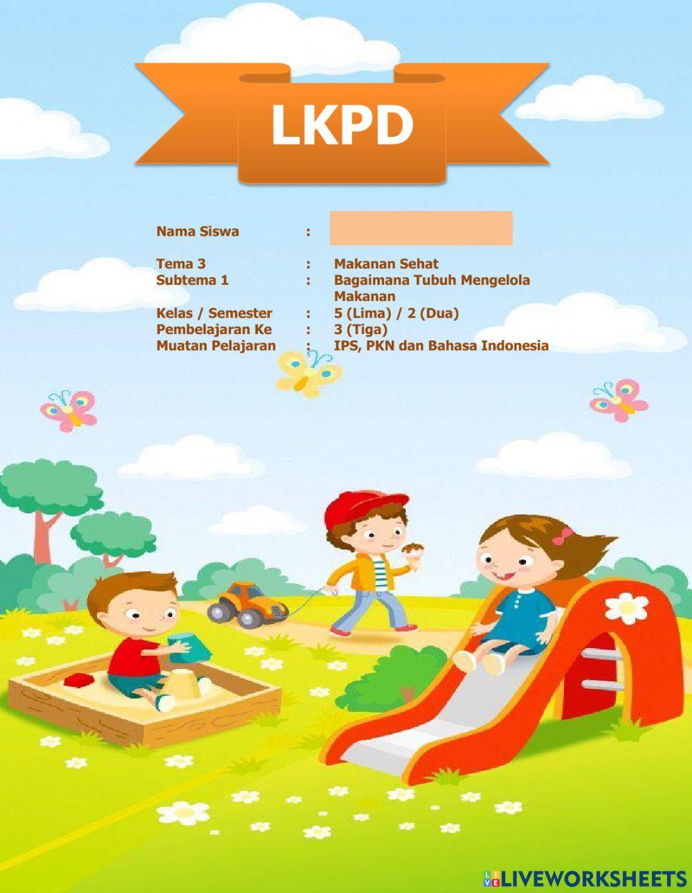 Lkpd interaktif activity for 5 | Live Worksheets