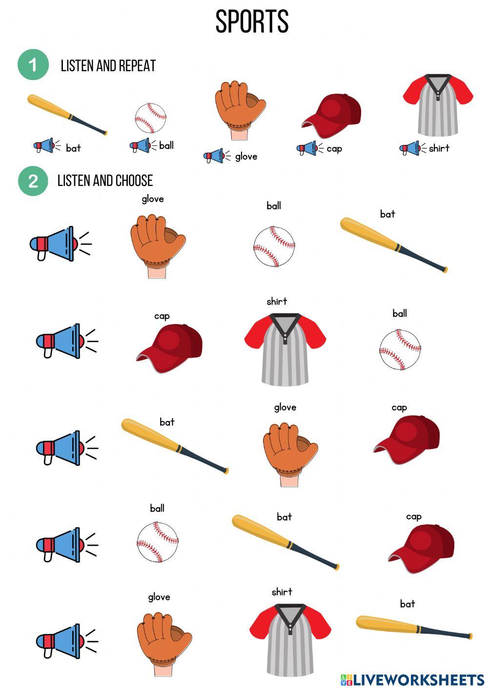 Sports | Free Interactive Worksheets | 1795781