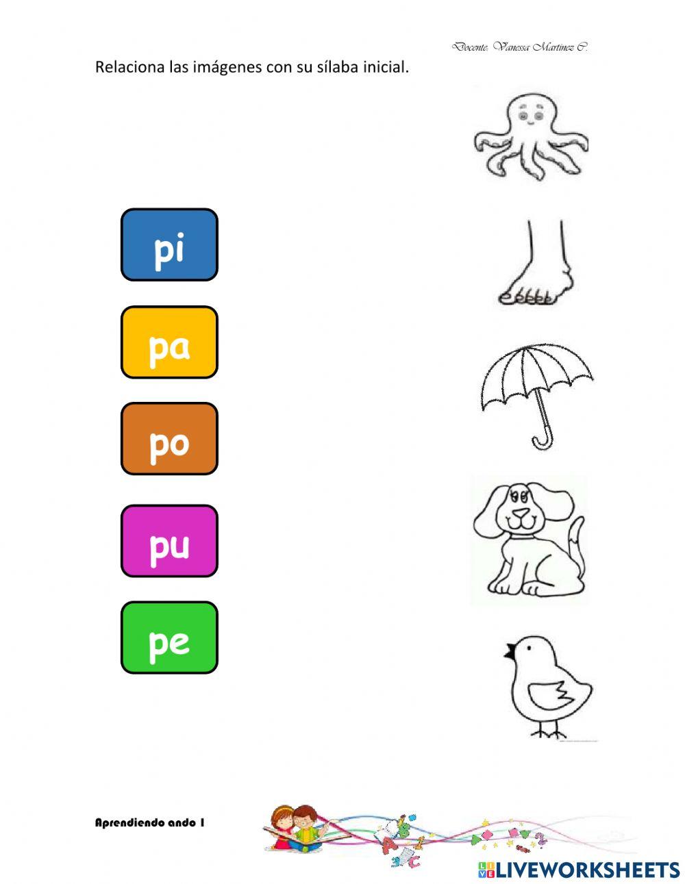 Letra p online exercise for 1 | Live Worksheets