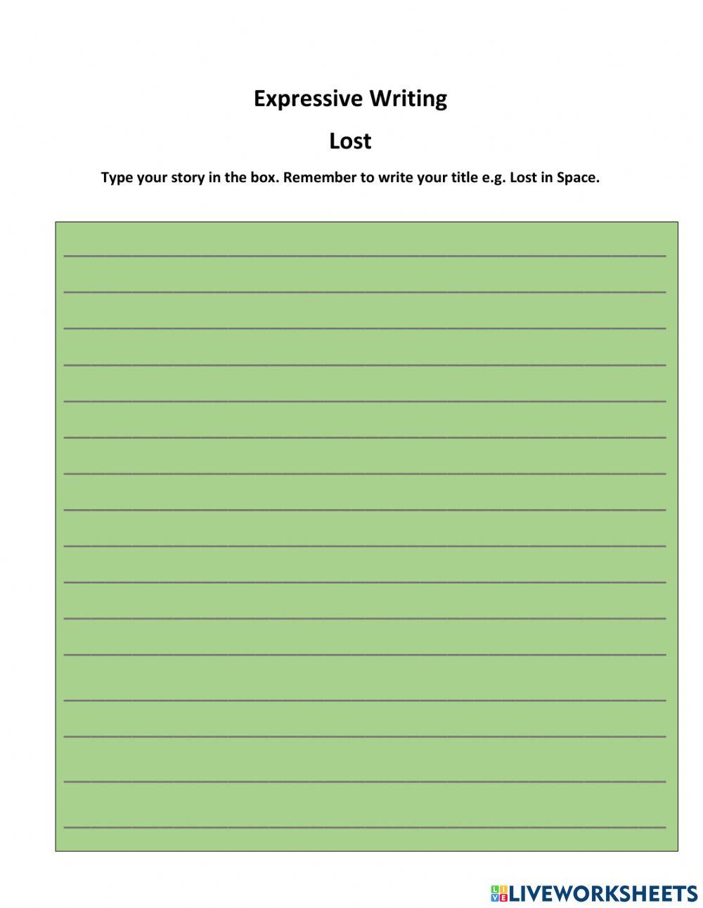 Lost | Free Interactive Worksheets | 1795975
