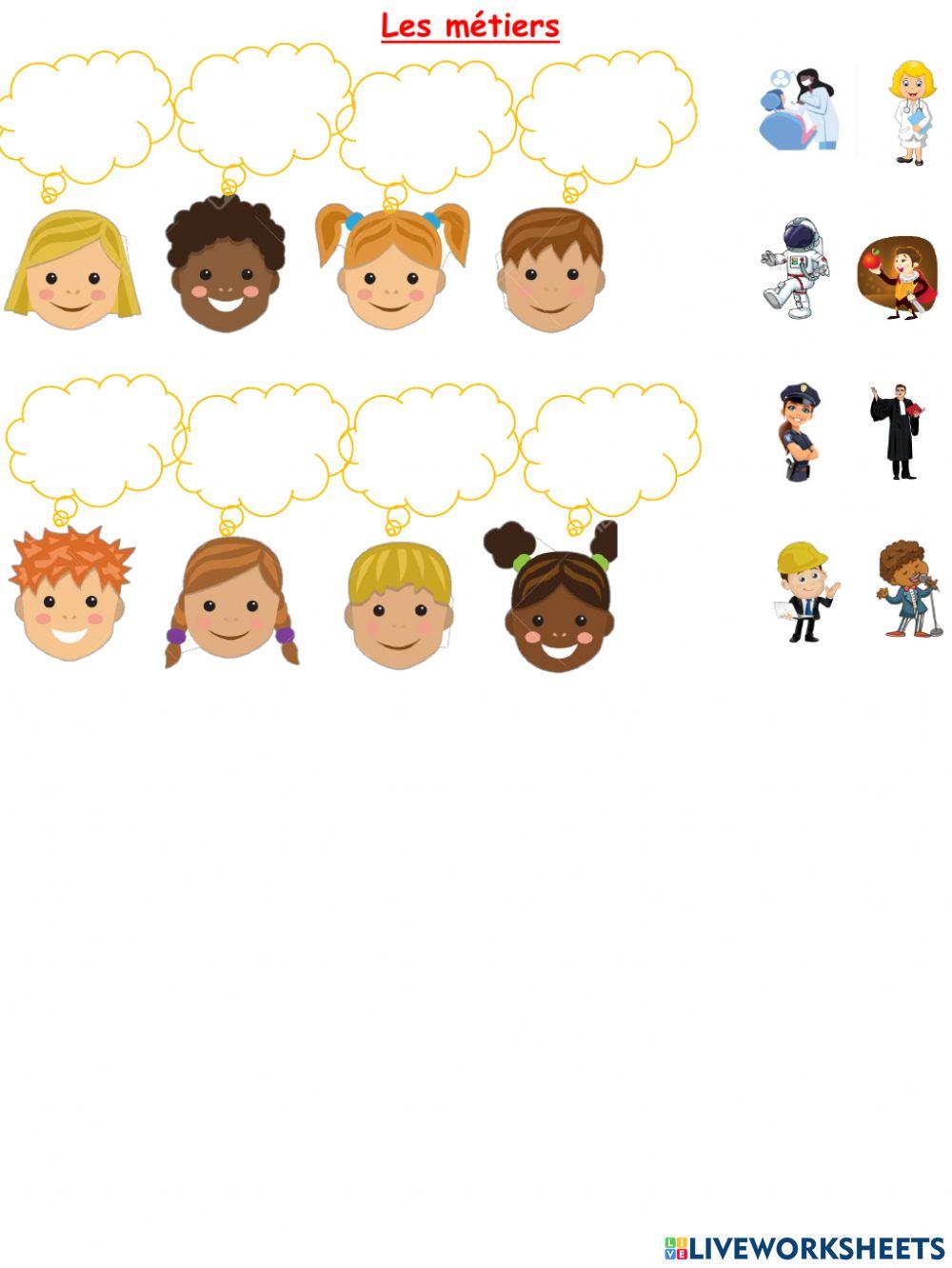 Les métiers online pdf activity for 5 | Live Worksheets