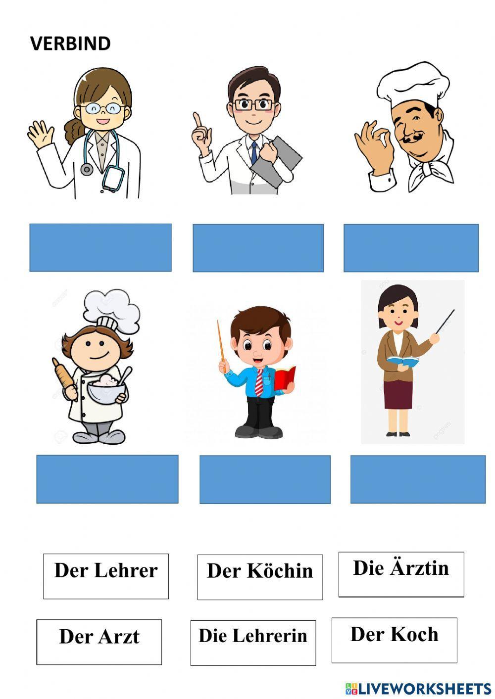 Berufe | Free Interactive Worksheets | 1796300