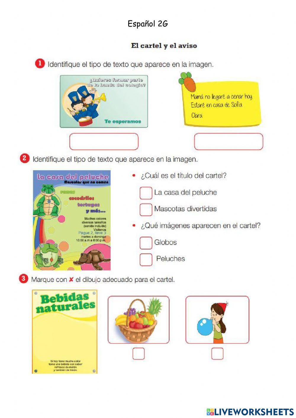 Español 2G interactive exercise | Live Worksheets