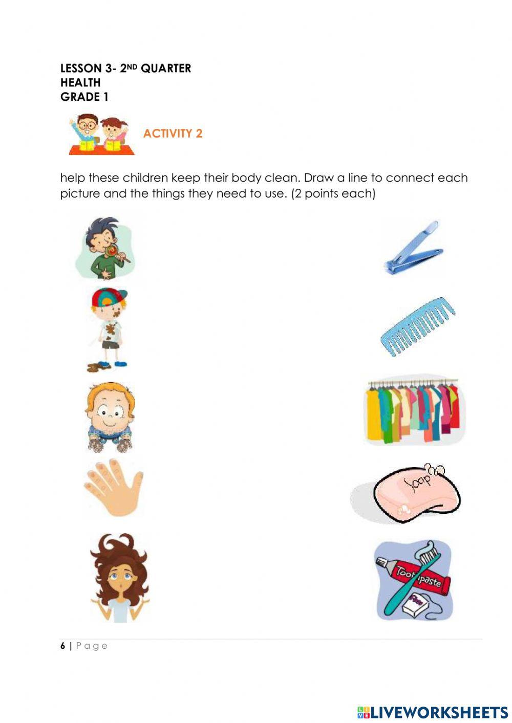 Health 1 Activity 2 online exercise for | Live Worksheets