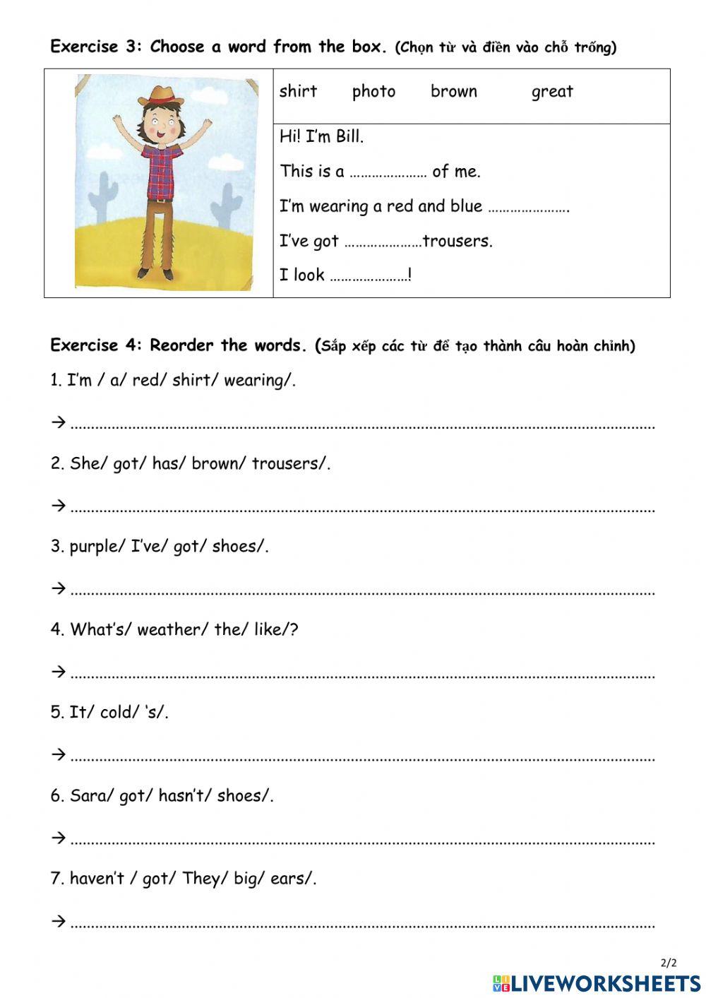PCT 23-Grade 2 worksheet | Live Worksheets