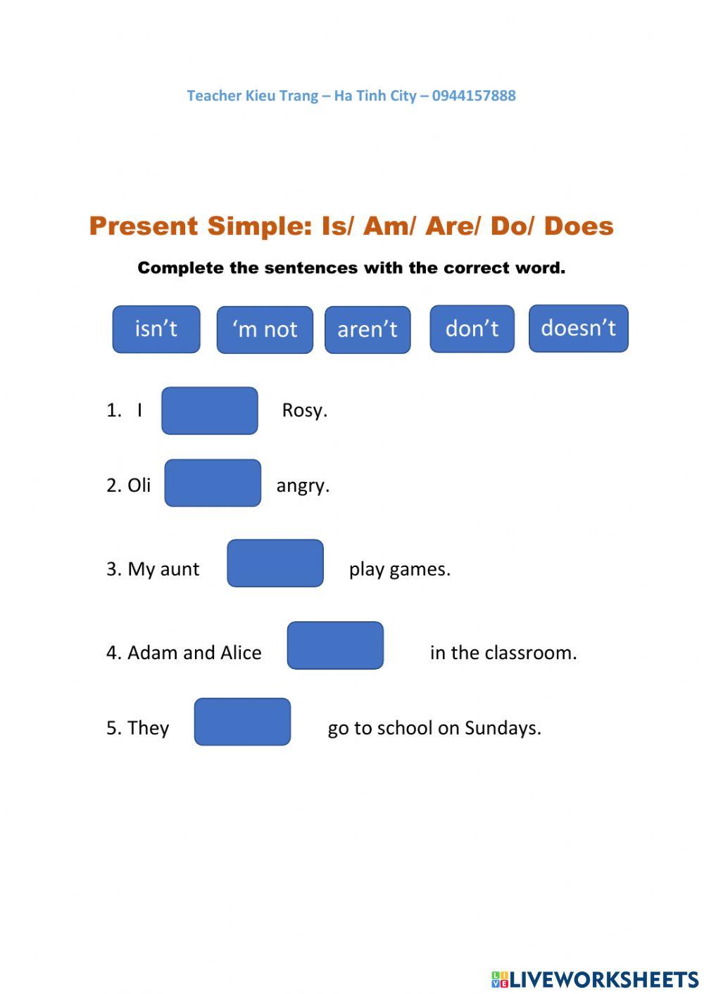 1796867 | Is am are do does | Phan Thị Kiều Trang