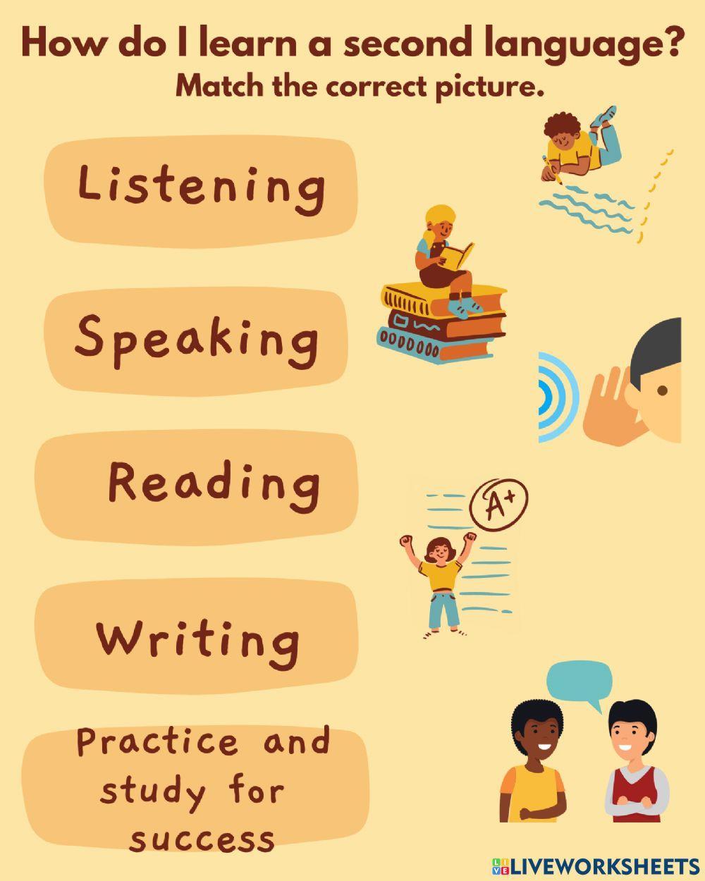 How do I learn a second language? worksheet | Live Worksheets