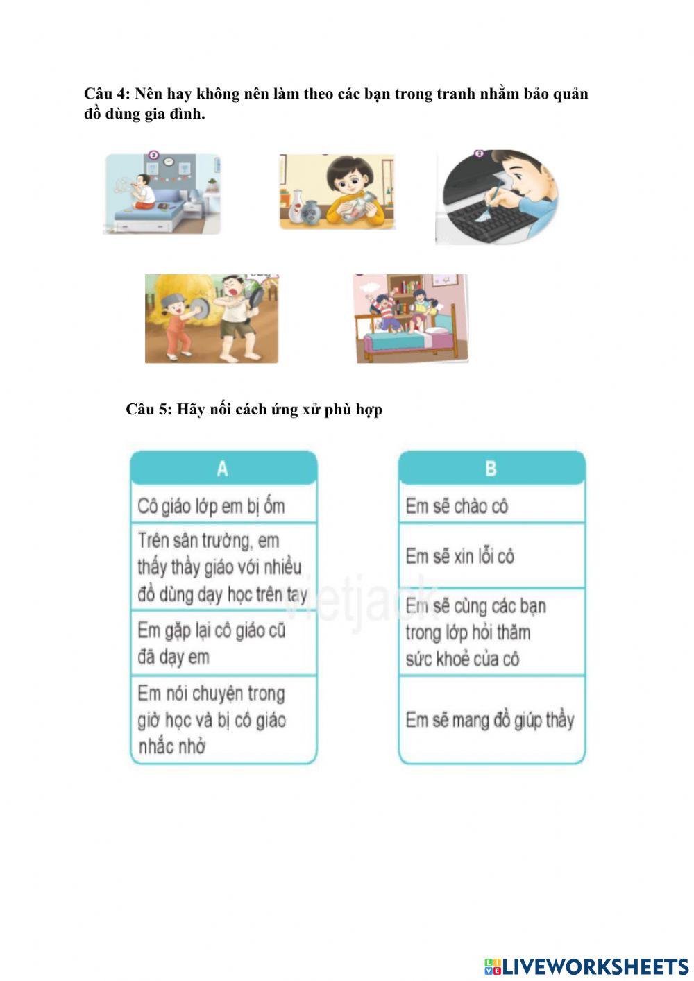 Bai tap tong hop interactive activity | Live Worksheets