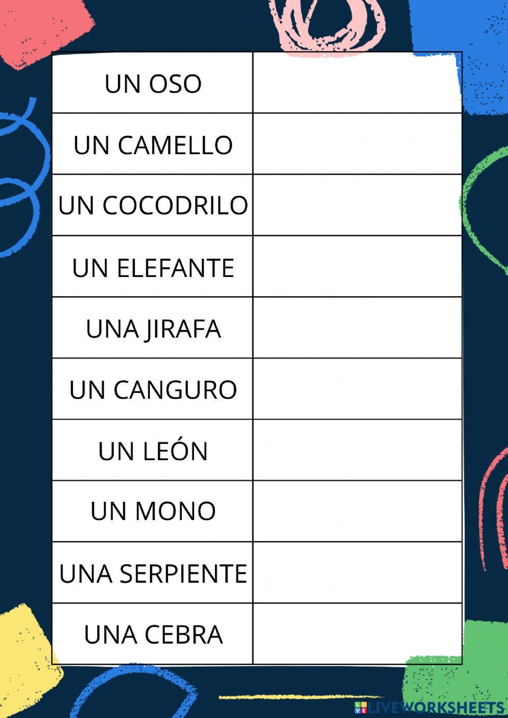 Animals online exercise for GRADE 4 | Live Worksheets