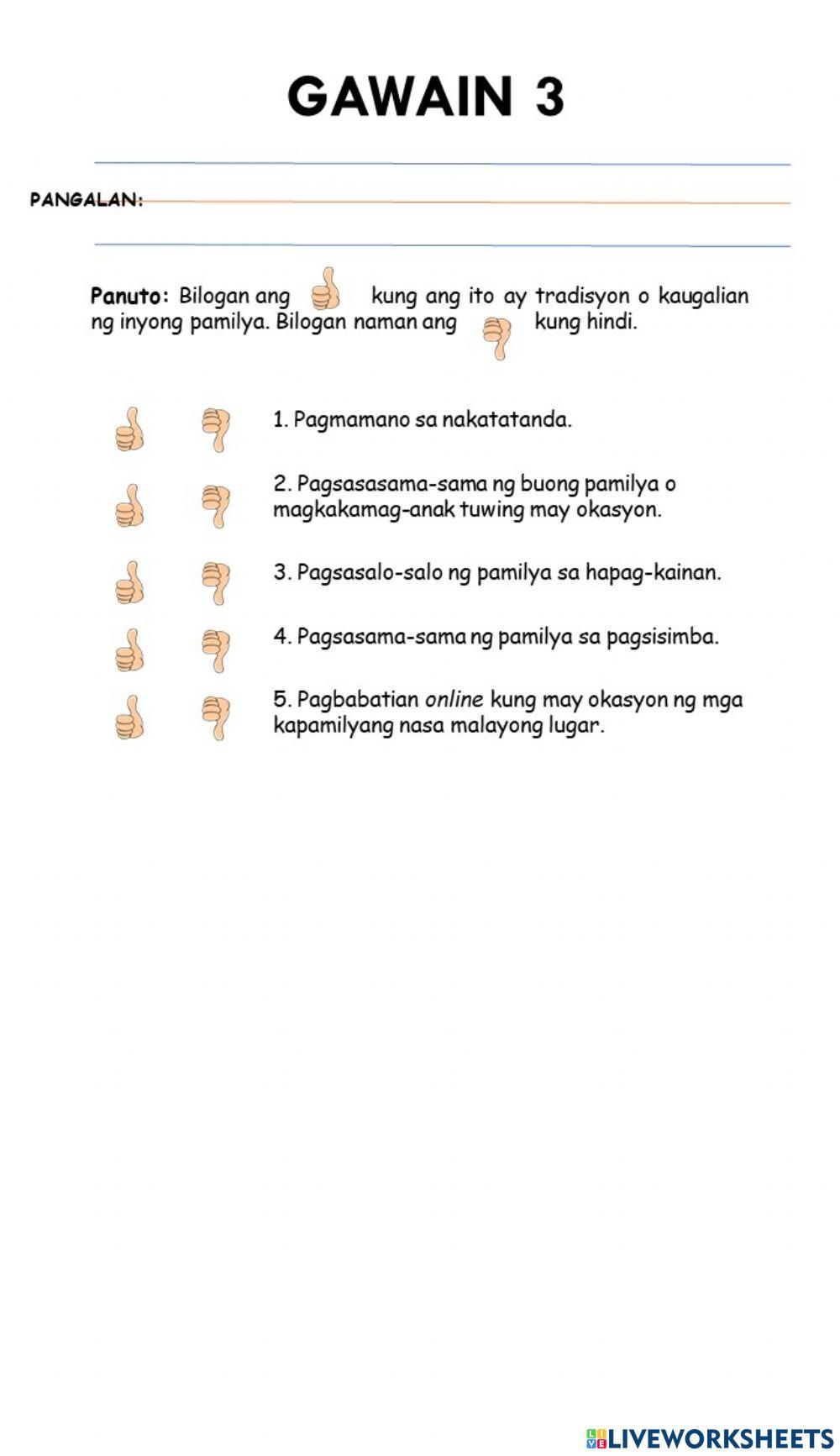 A3-Q2W6-Aralin 9 - Ang Kuwento ng Aking Pamilya-2 - ACTIVITIES online ...