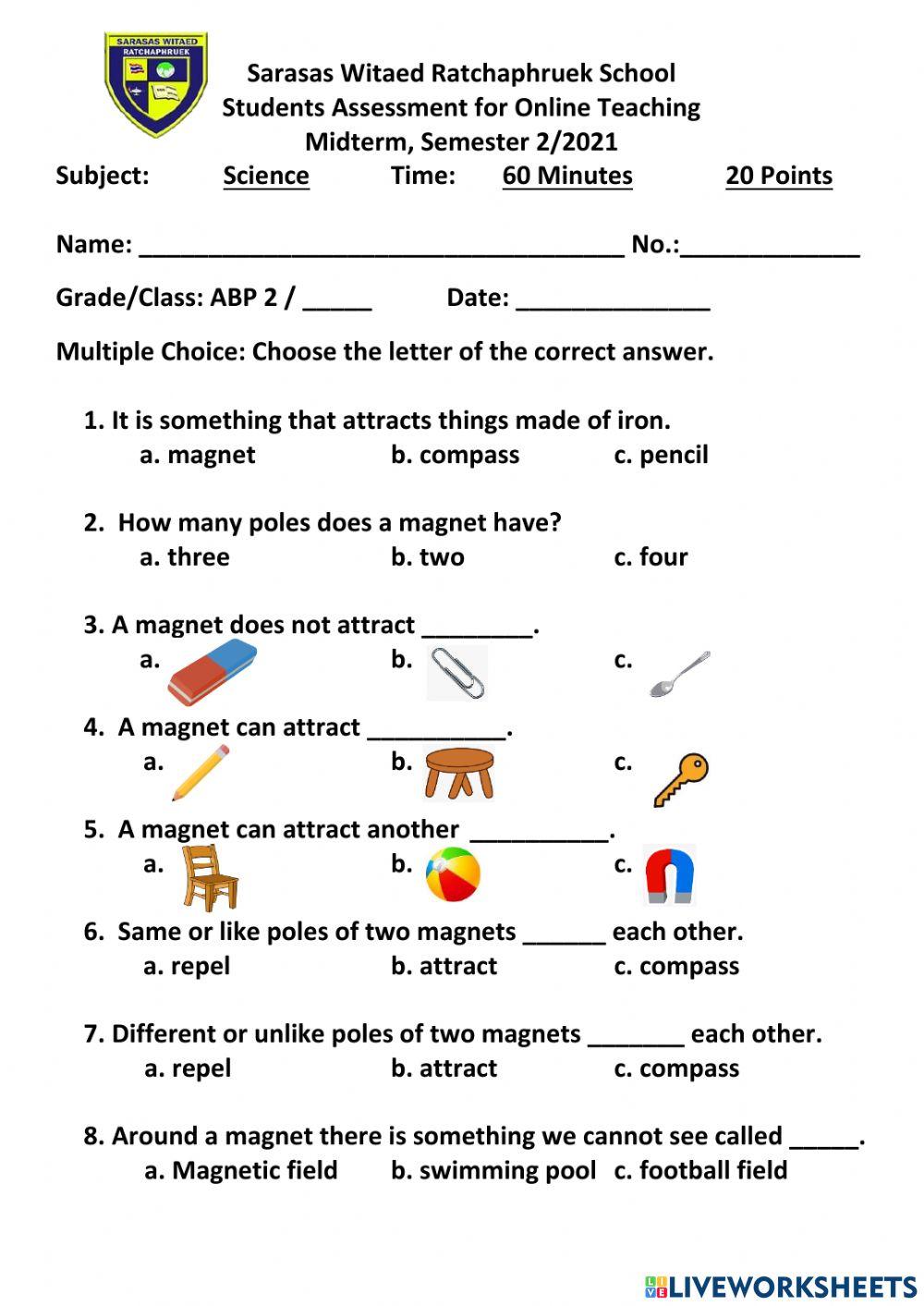 1798727 | Science MIdterm Examination 2nd Sem