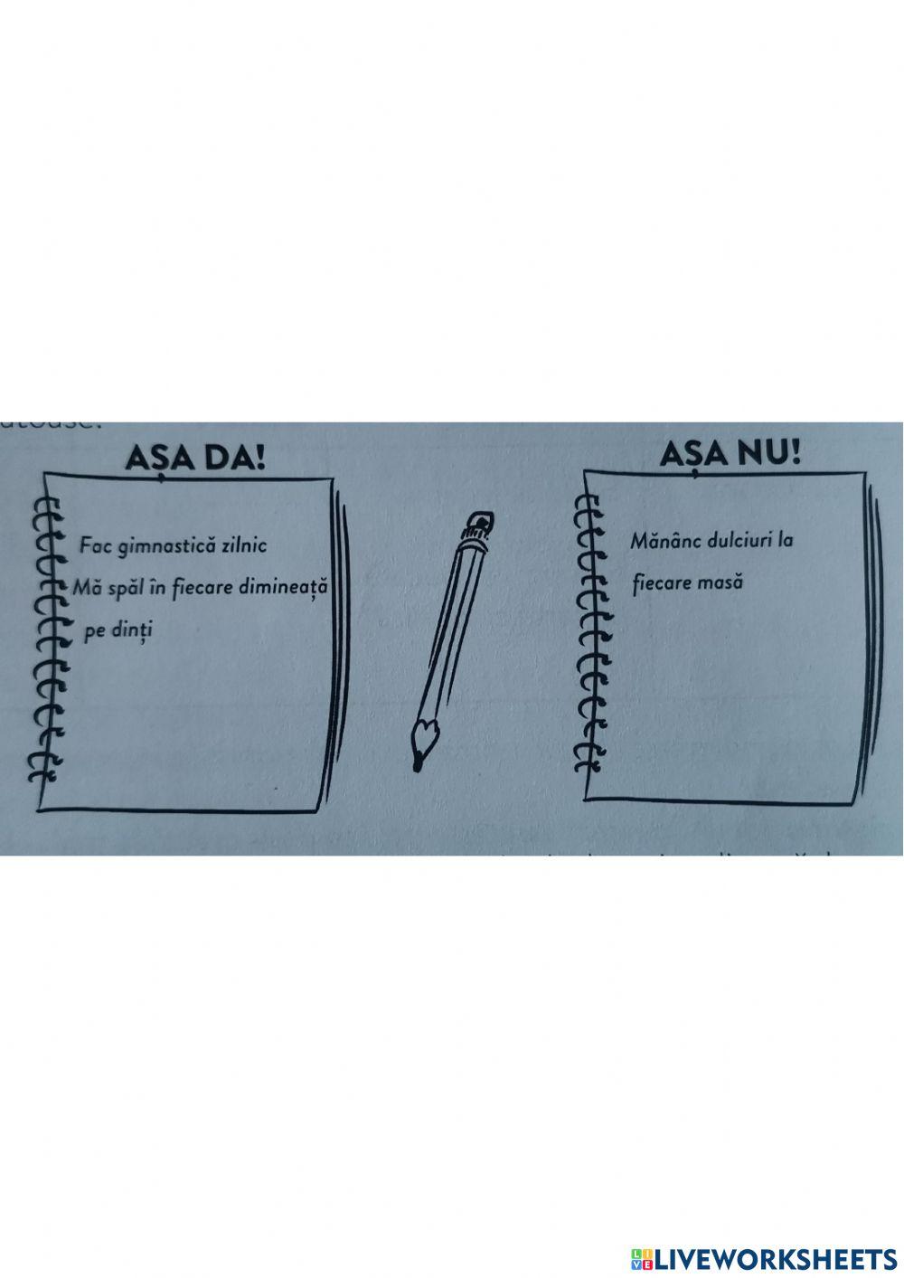 Așa da! Așa nu! worksheet | Live Worksheets
