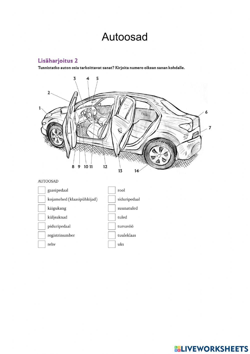 Autoosad online exercise for | Live Worksheets