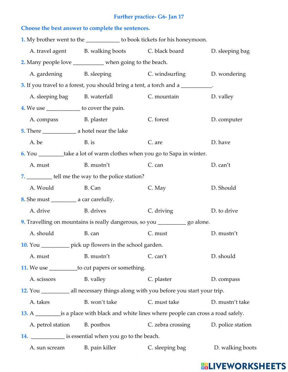 Further practice- G6 1800888 | Huephamxl2010 | Live