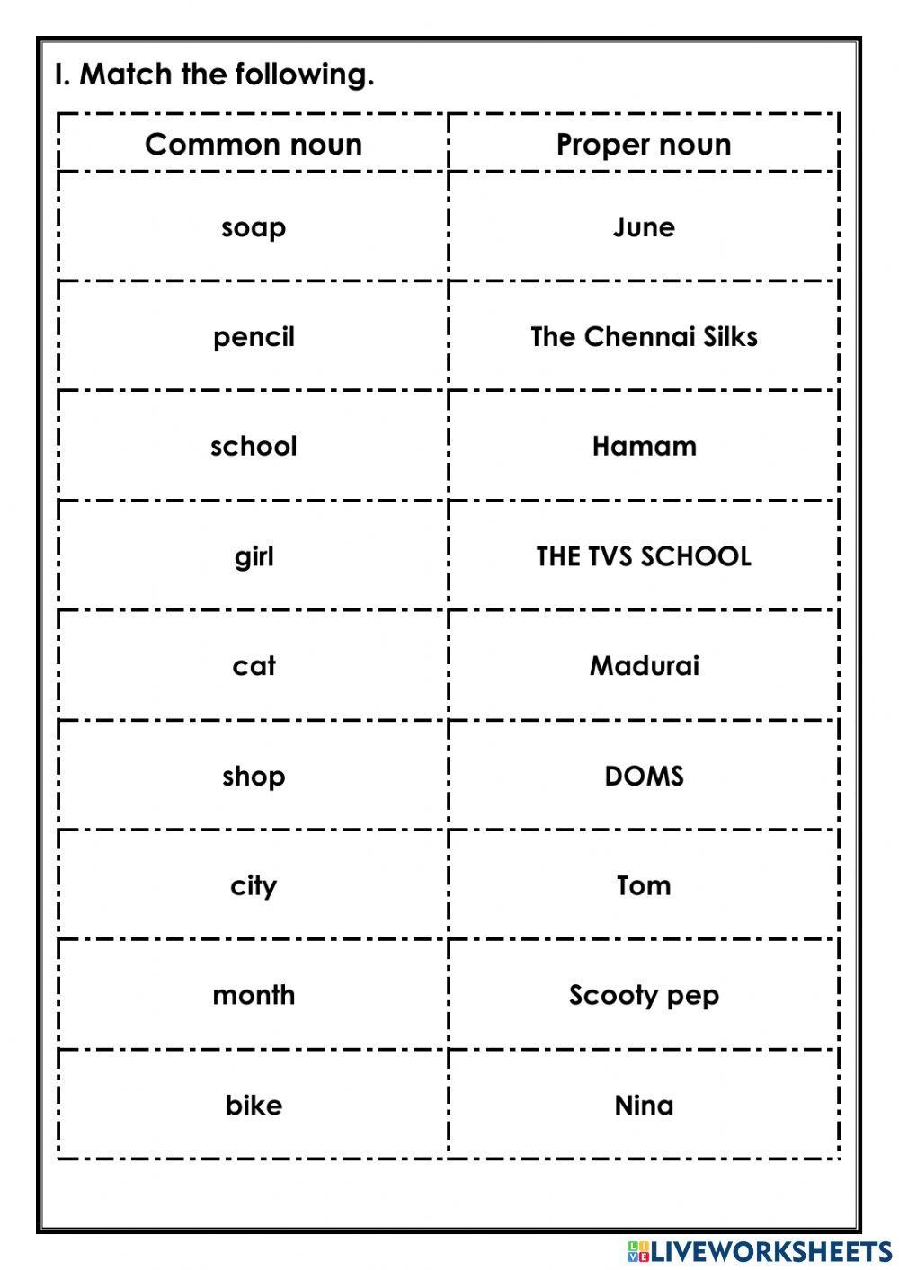 Nouns online exercise for 2 | Live Worksheets