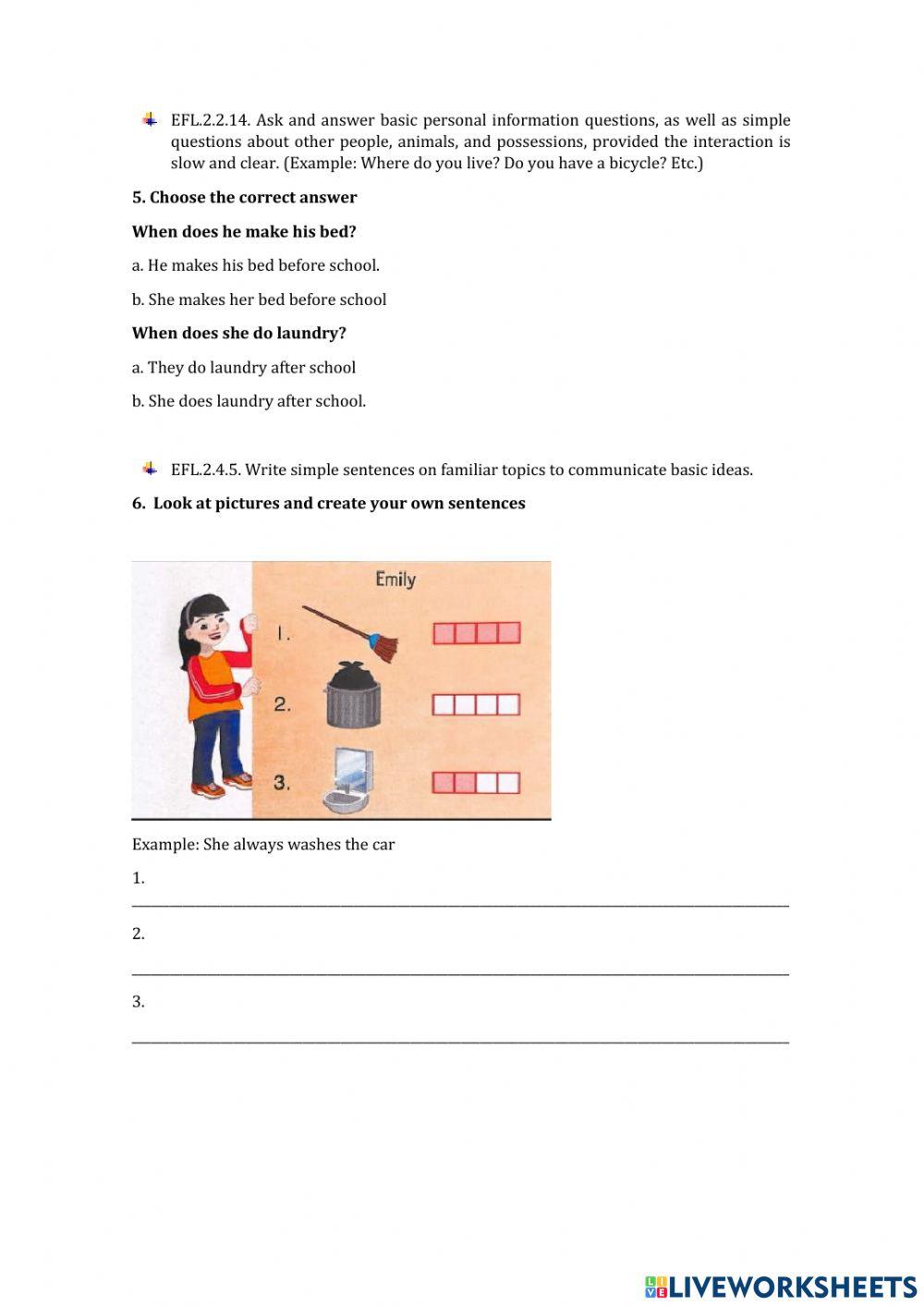 7th level English Exam worksheet | Live Worksheets